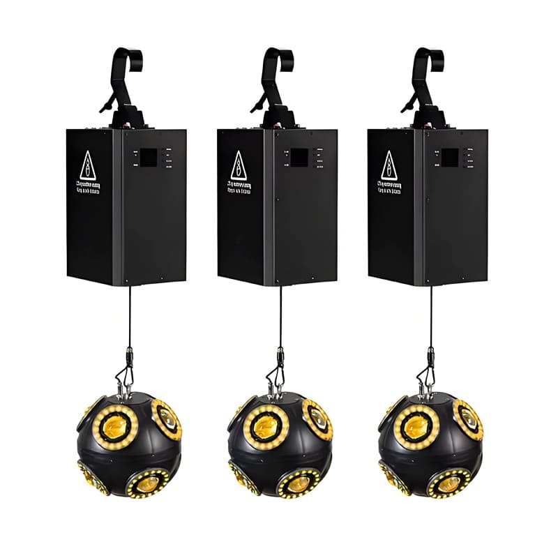 LED Kinetic Football Light – Lifting DMX RGB Ball - bflightstage.com